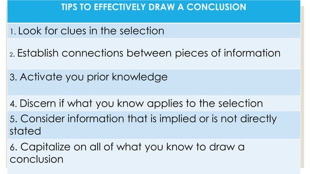 Drawing Conclusion | PPT | Free Download