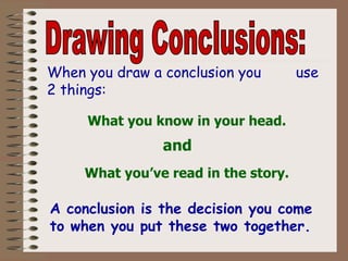 Drawing conclusions | PPT | Food & Drink