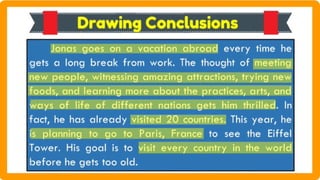 Drawing Conclusions: Using Clues and Evidence to Understand Stories | PPTX