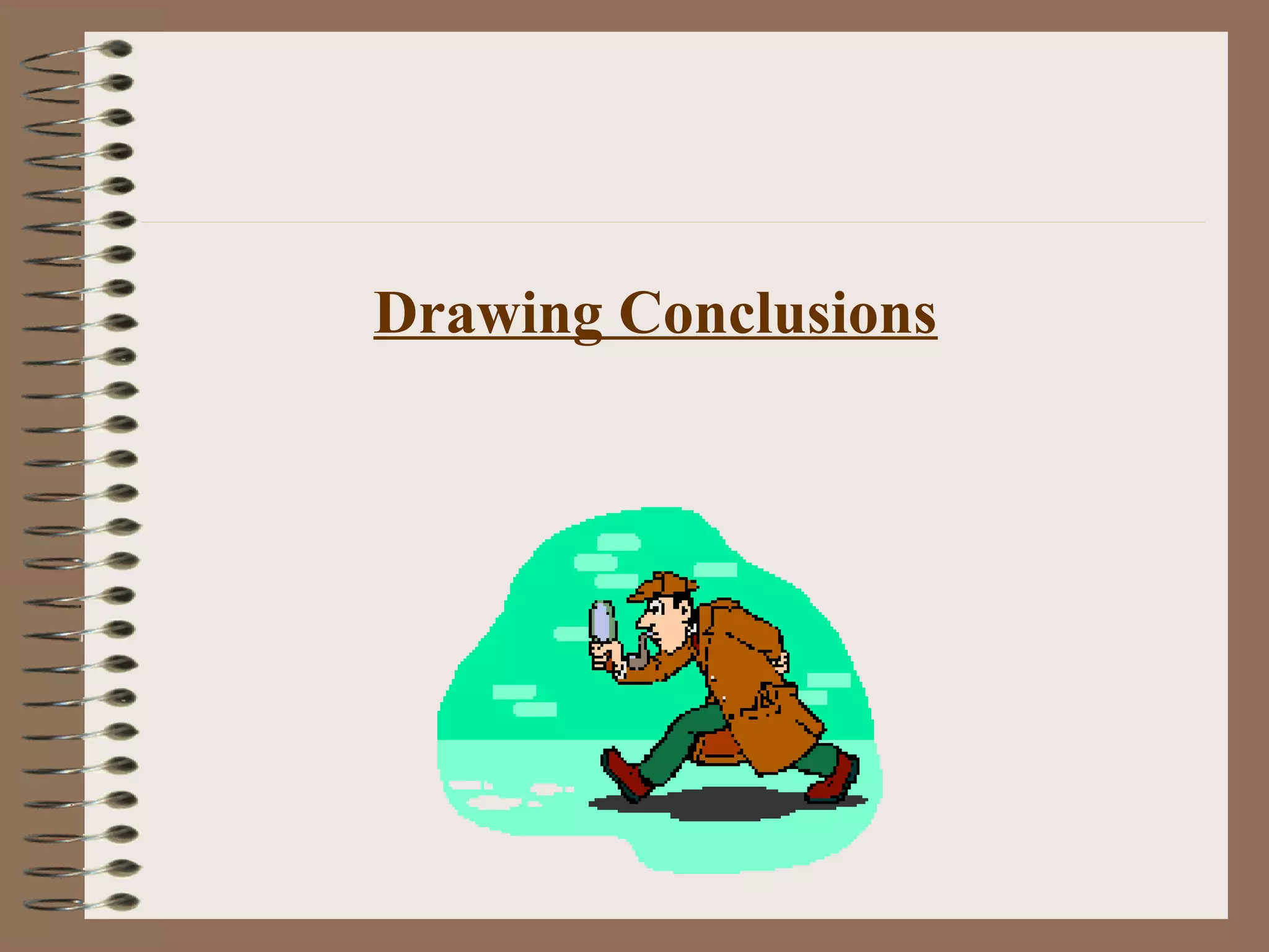 Drawing conclusions activity | PPT
