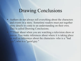 Drawing Conclusions PowerPoint | PPT
