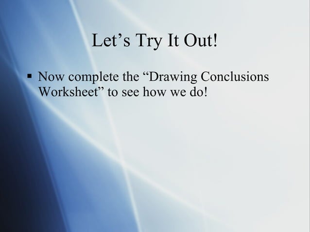 Drawing Conclusions PowerPoint | PPT