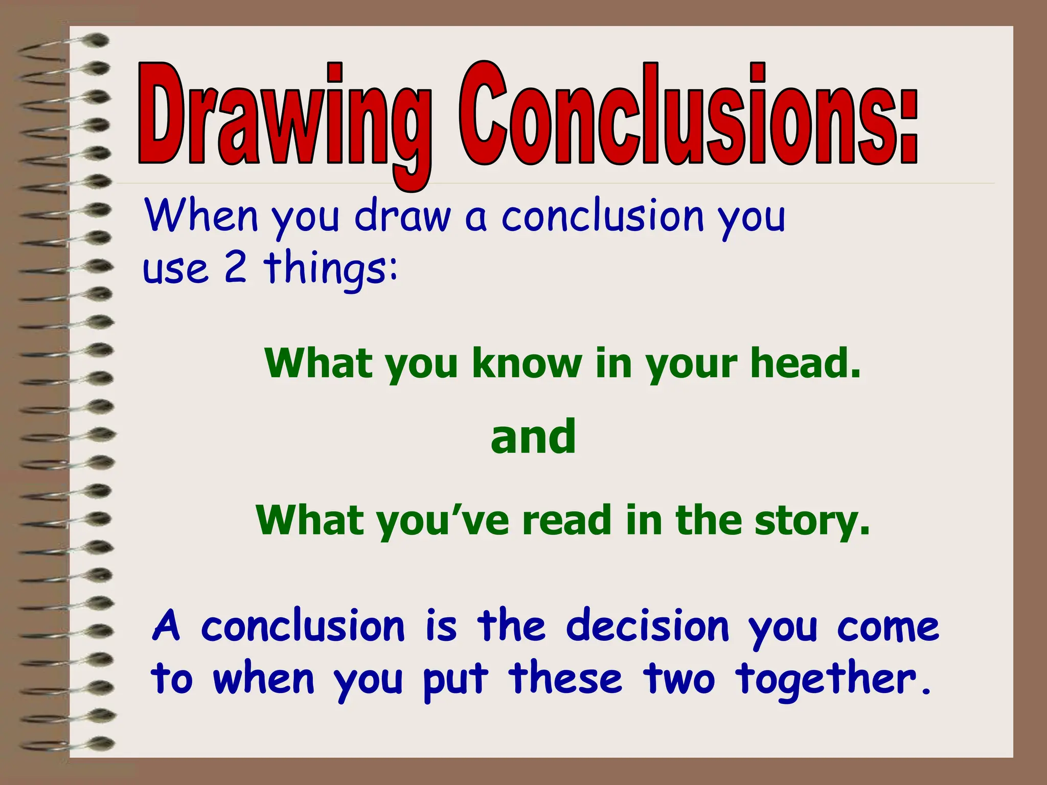 Drawing Conclusion of grade 5 students( for all) | PPT