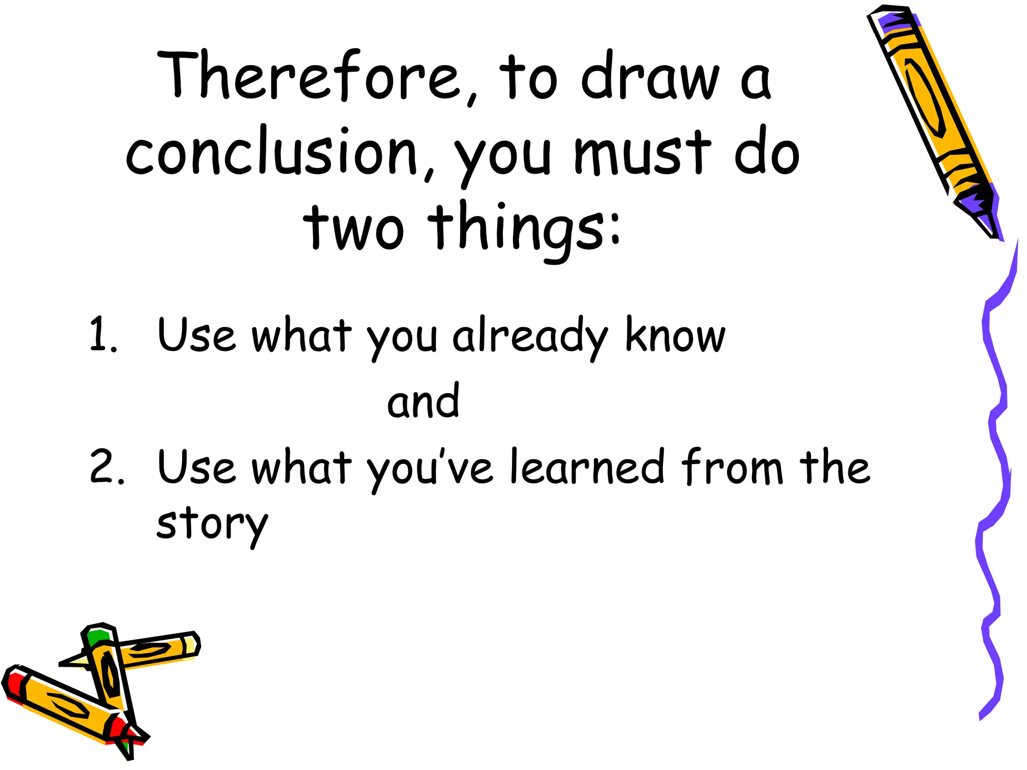 Drawing conclusions powerpoint | PPT