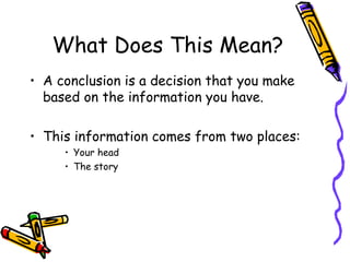 Drawing conclusions powerpoint | PPT