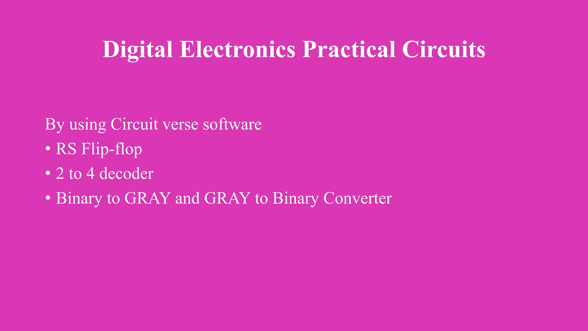 Drawing digital circuits using Circuitverse | PPTX