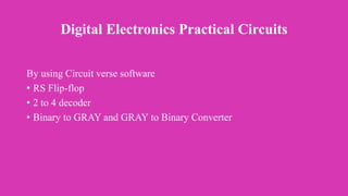 Drawing digital circuits using Circuitverse | PPTX