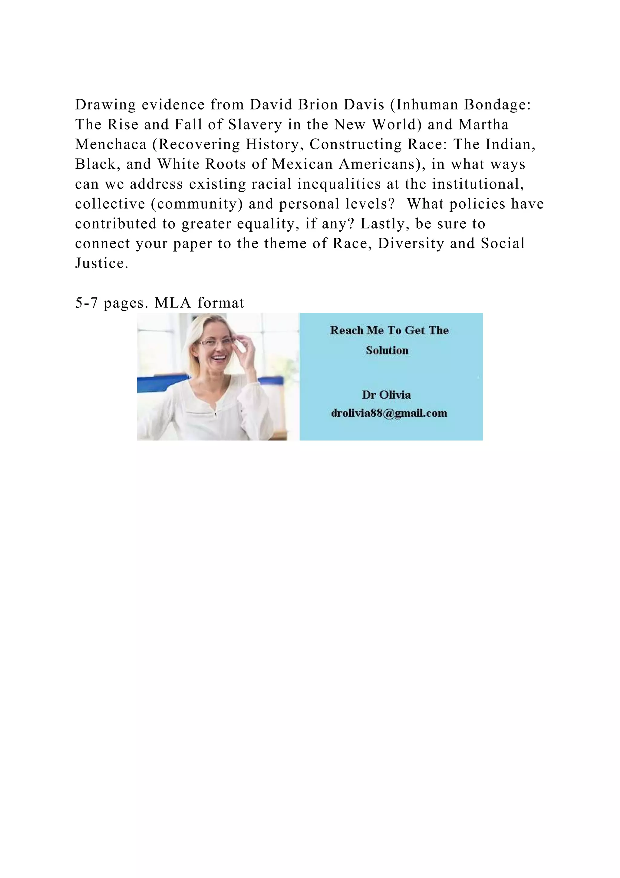 Drawing evidence from David Brion Davis (Inhuman Bondage The Rise a.docx