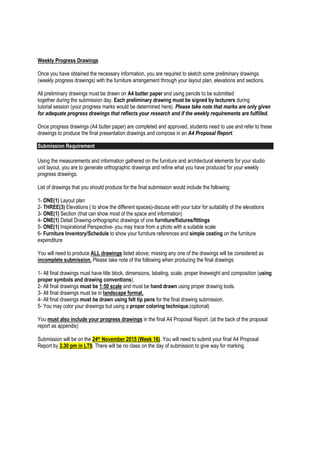 Drawing final project studio unit living_july 2015 | PDF