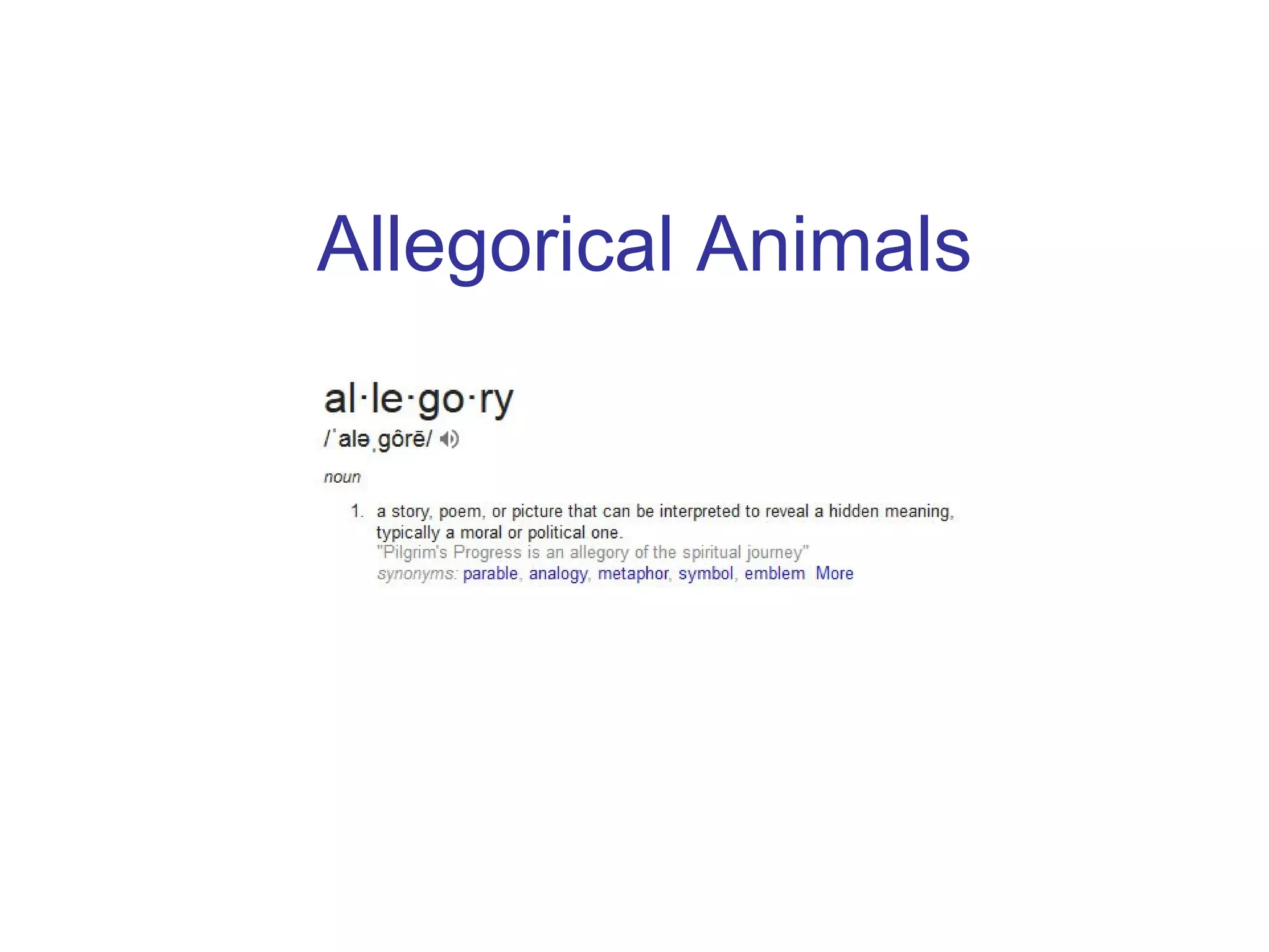 Drawing ii final options - animal allegory2 | PPT