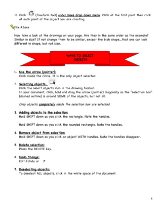 Drawing In Word Packet | DOC