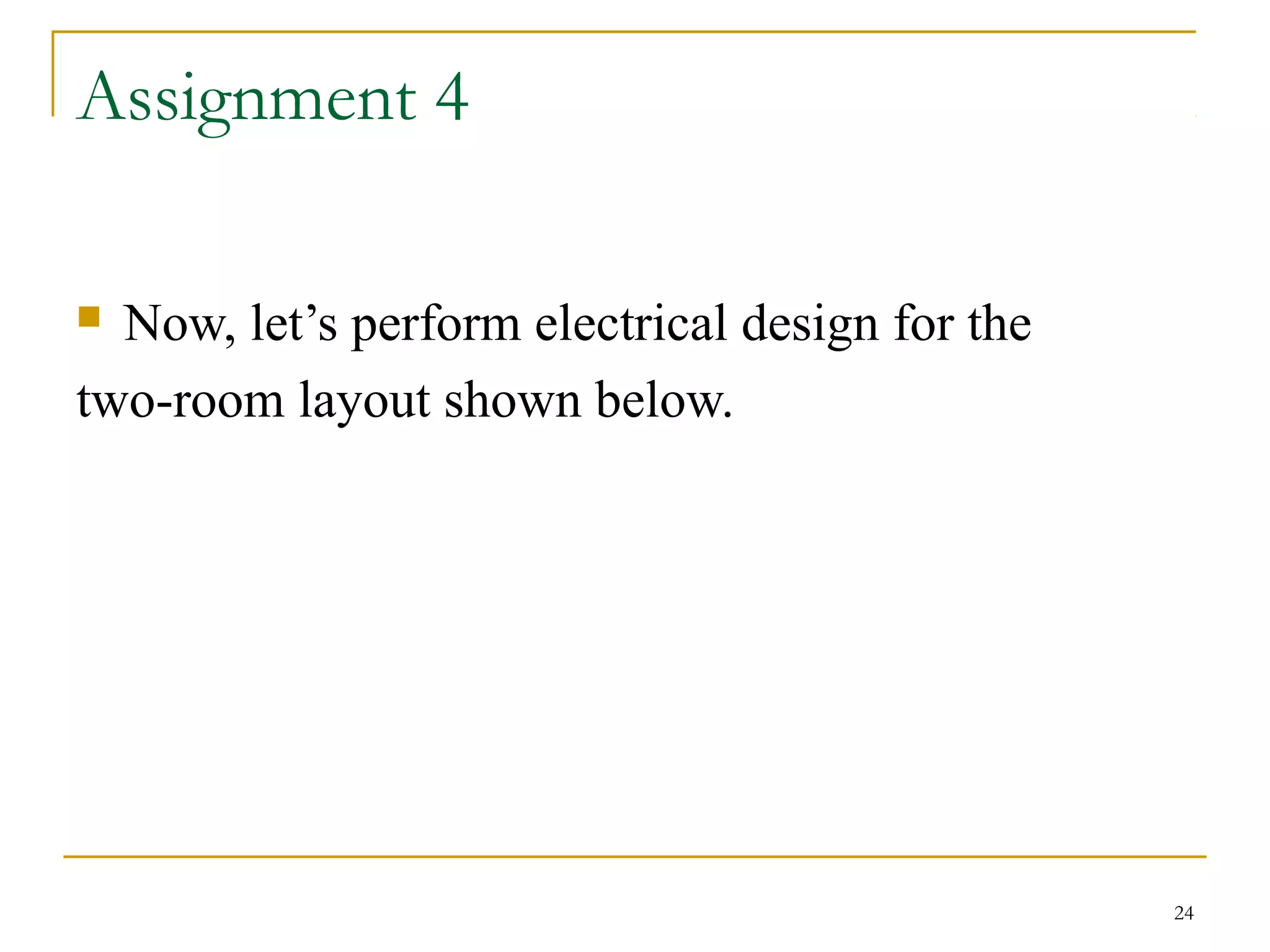 Floor plan-Electrical service design | PPT