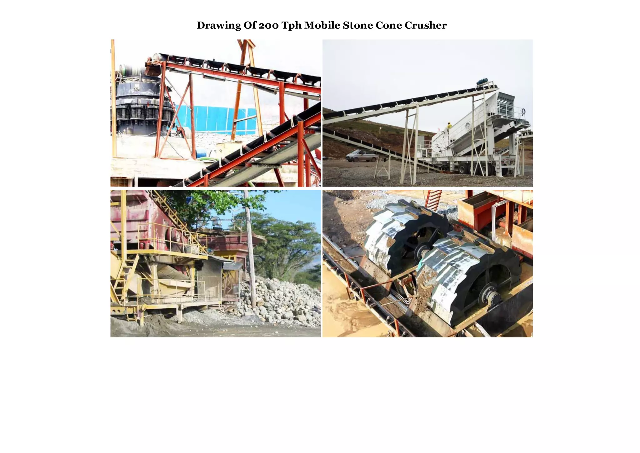 Drawing of 200 tph mobile stone cone crusher | PDF