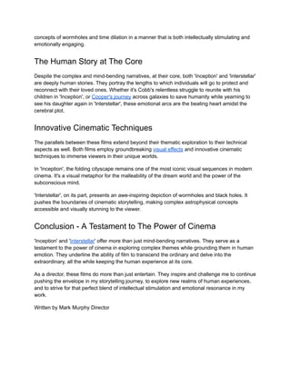 Drawing Parallels - An Introspective on 'Inception' and 'Interstellar ...