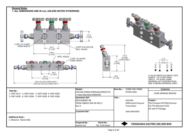 Drawing pdt manifold | PDF
