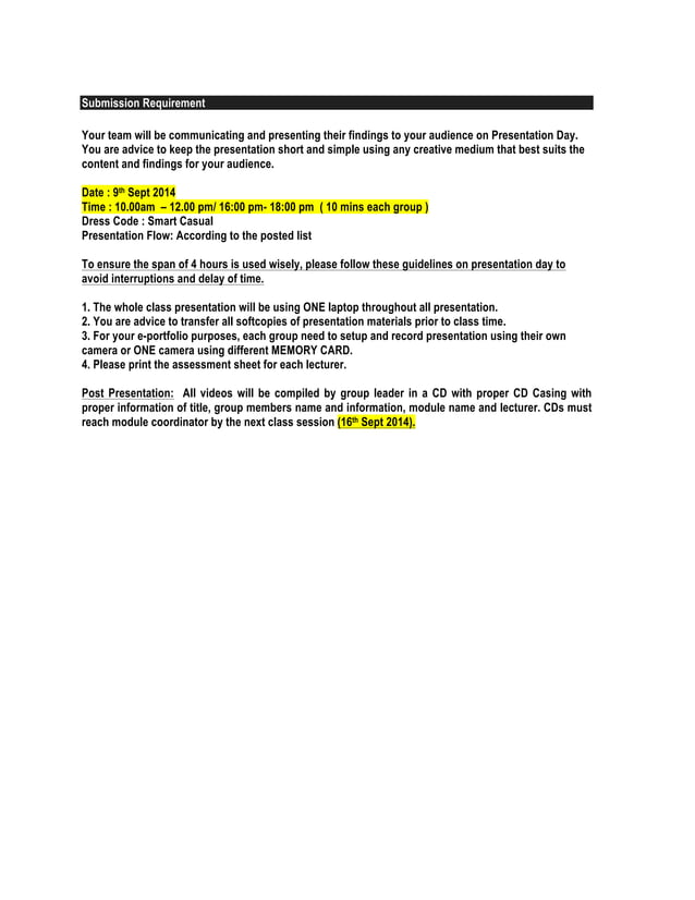 ITD Project 1 Brief | PDF