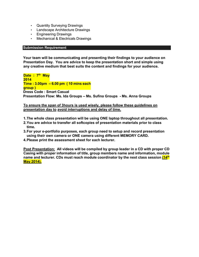 Drawing project1 (brief) | PDF