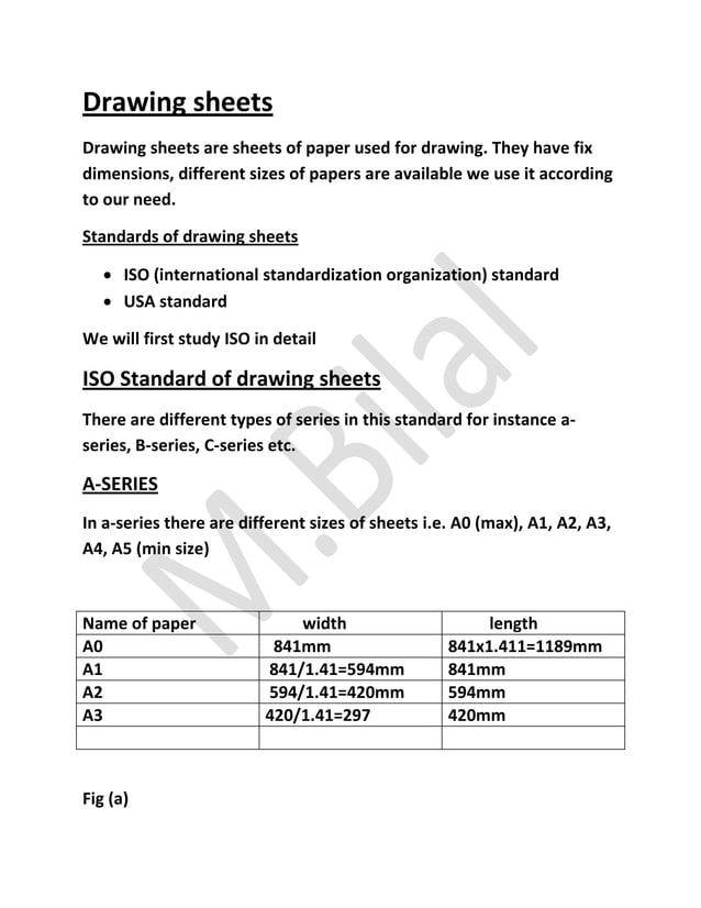 Drawing sheets | PDF