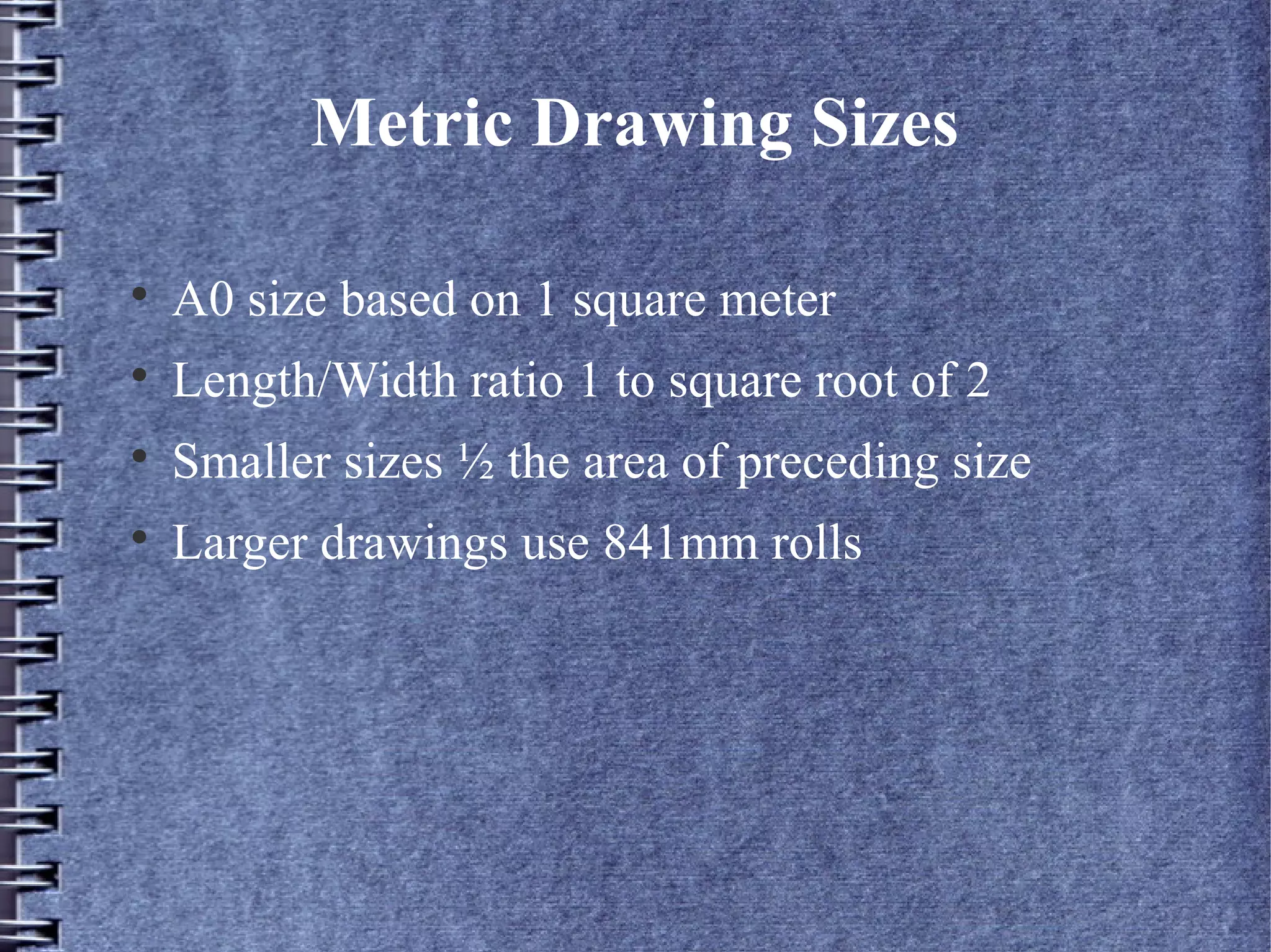 Drawing sizes | PPT