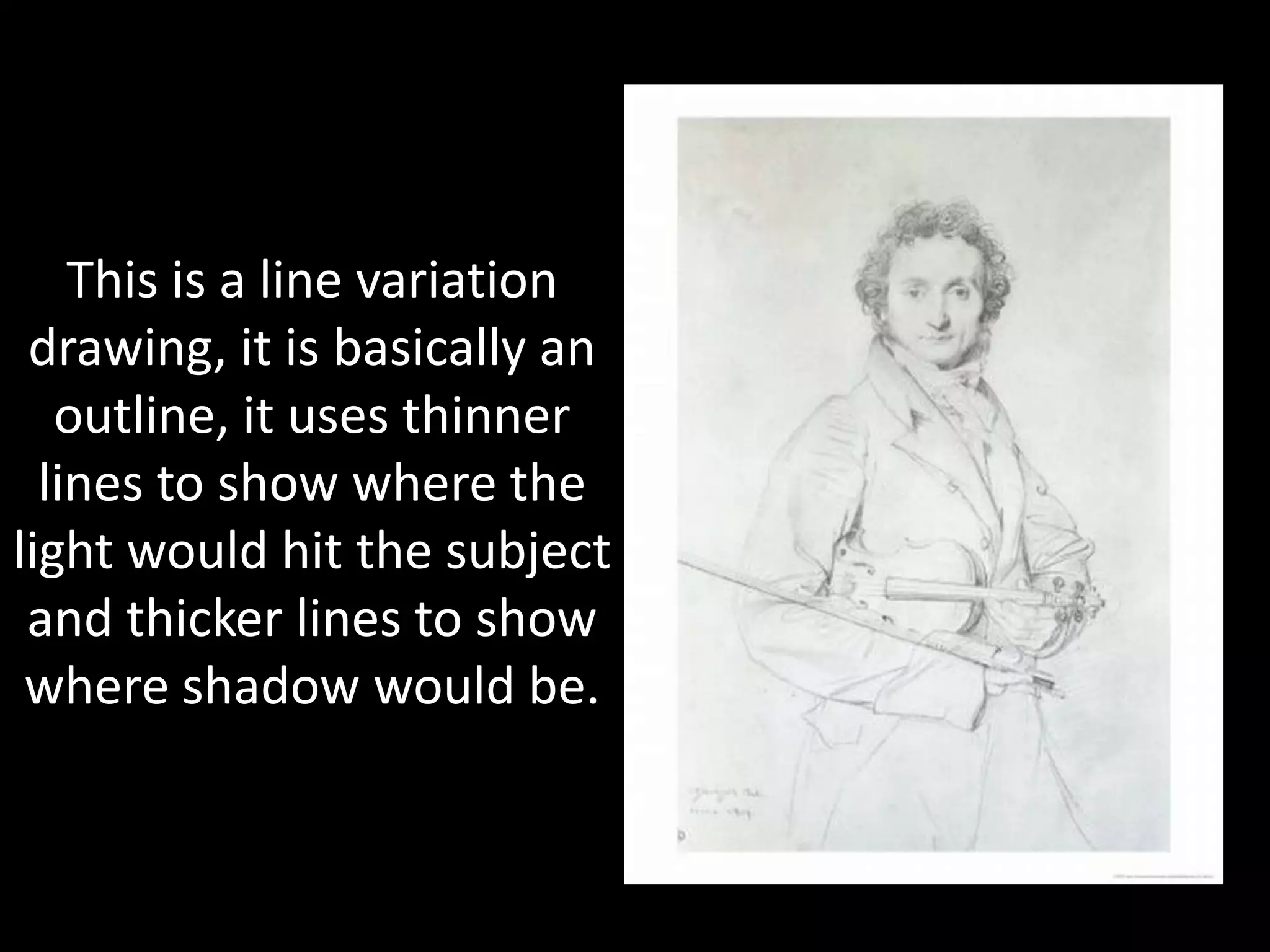 Drawing Technique Examples | PPTX | Drawing and Sketching | Arts and Crafts