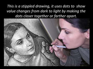 Drawing Technique Examples | PPTX | Drawing and Sketching | Arts and Crafts