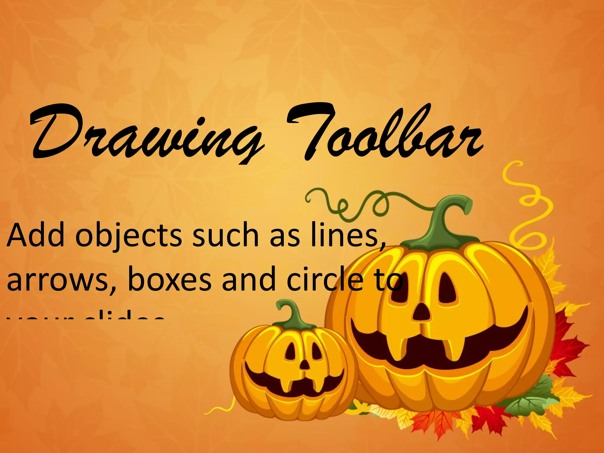 Drawing toolbar | PPT