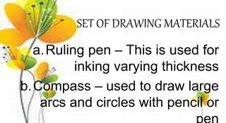 Drawing tools and materials | PPTX