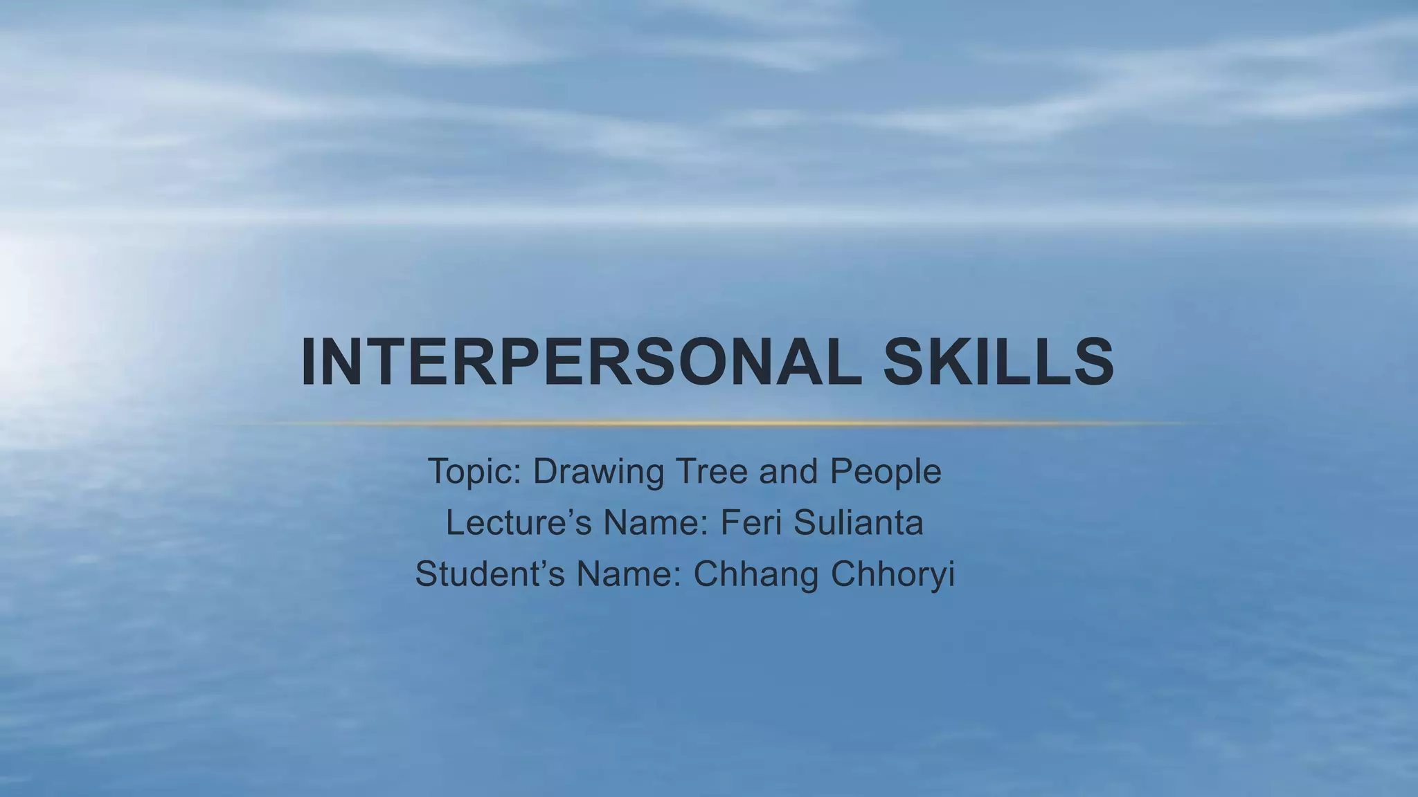 Drawing tree and people (interpersonal skills) | PPT