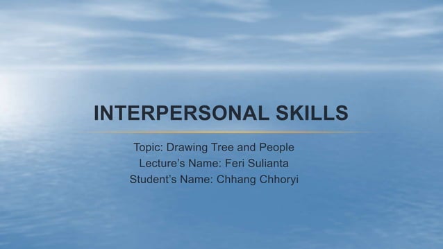 Drawing tree and people (interpersonal skills) | PPT