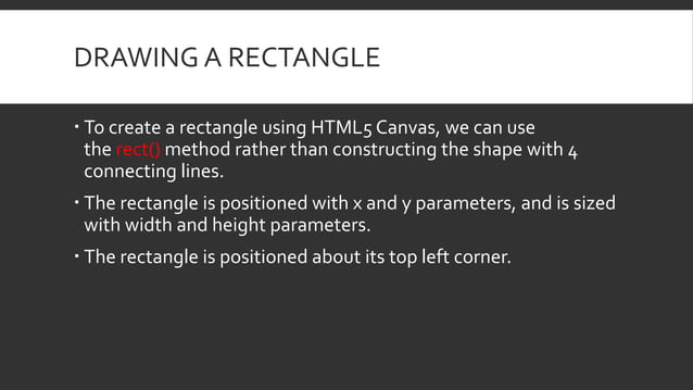 Drawing with the HTML5 Canvas | PPT