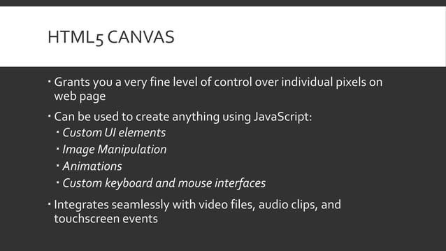 Drawing with the HTML5 Canvas | PPT