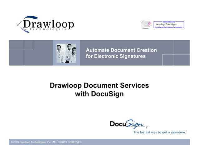 Drawloop With DocuSign Connect For Salesforce | PPT