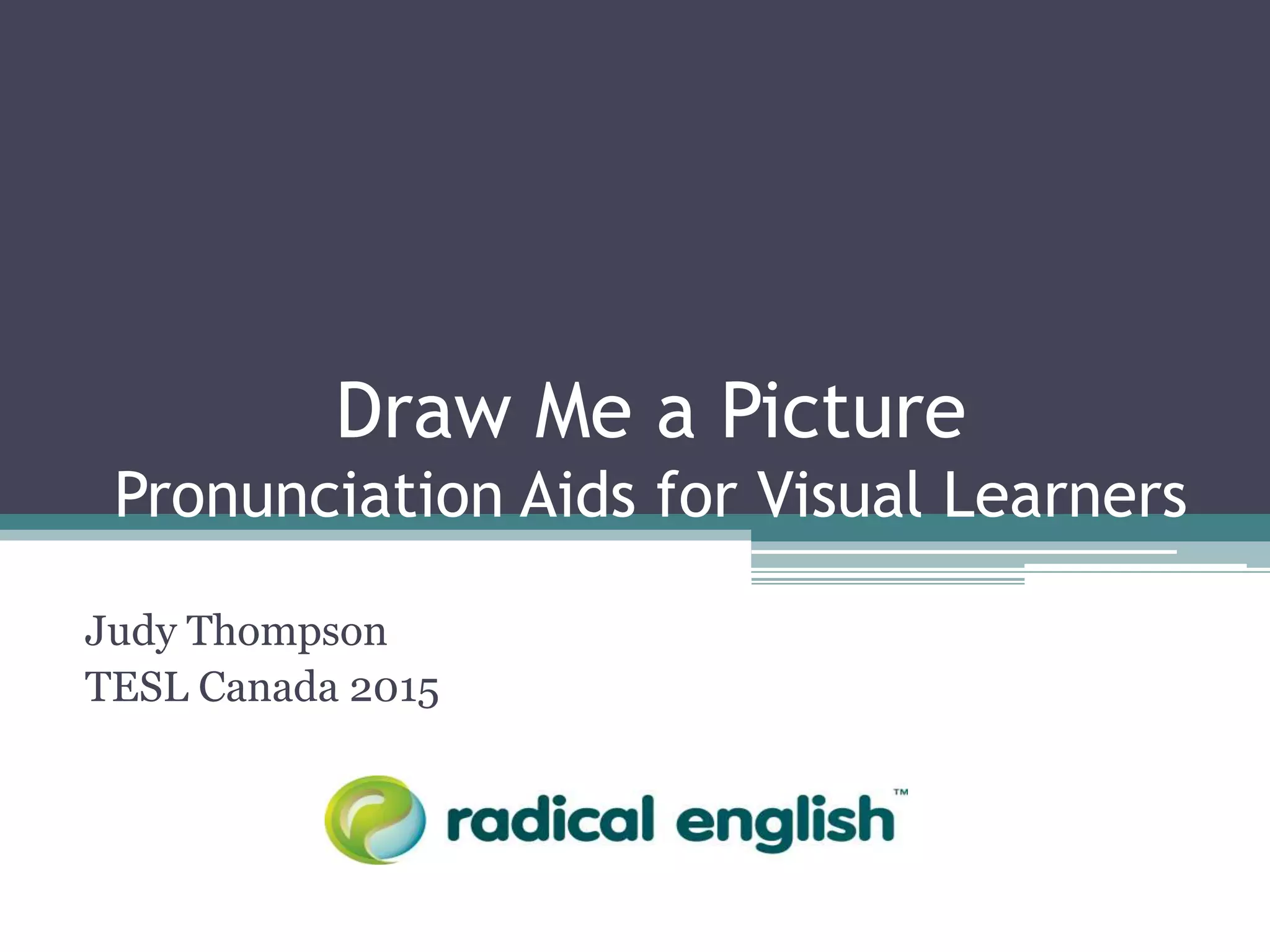 Draw Me a Picture - Pronunciation Aids for Visual Learners | PPTX