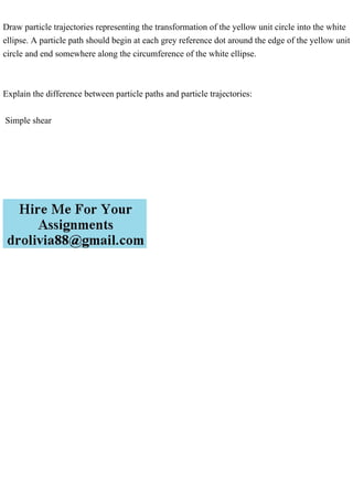 Draw particle trajectories representing the transformation of the ye ...