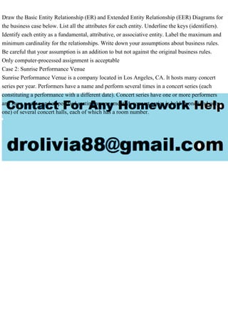 Draw the Basic Entity Relationship (ER) and Extended Entity Relation.pdf