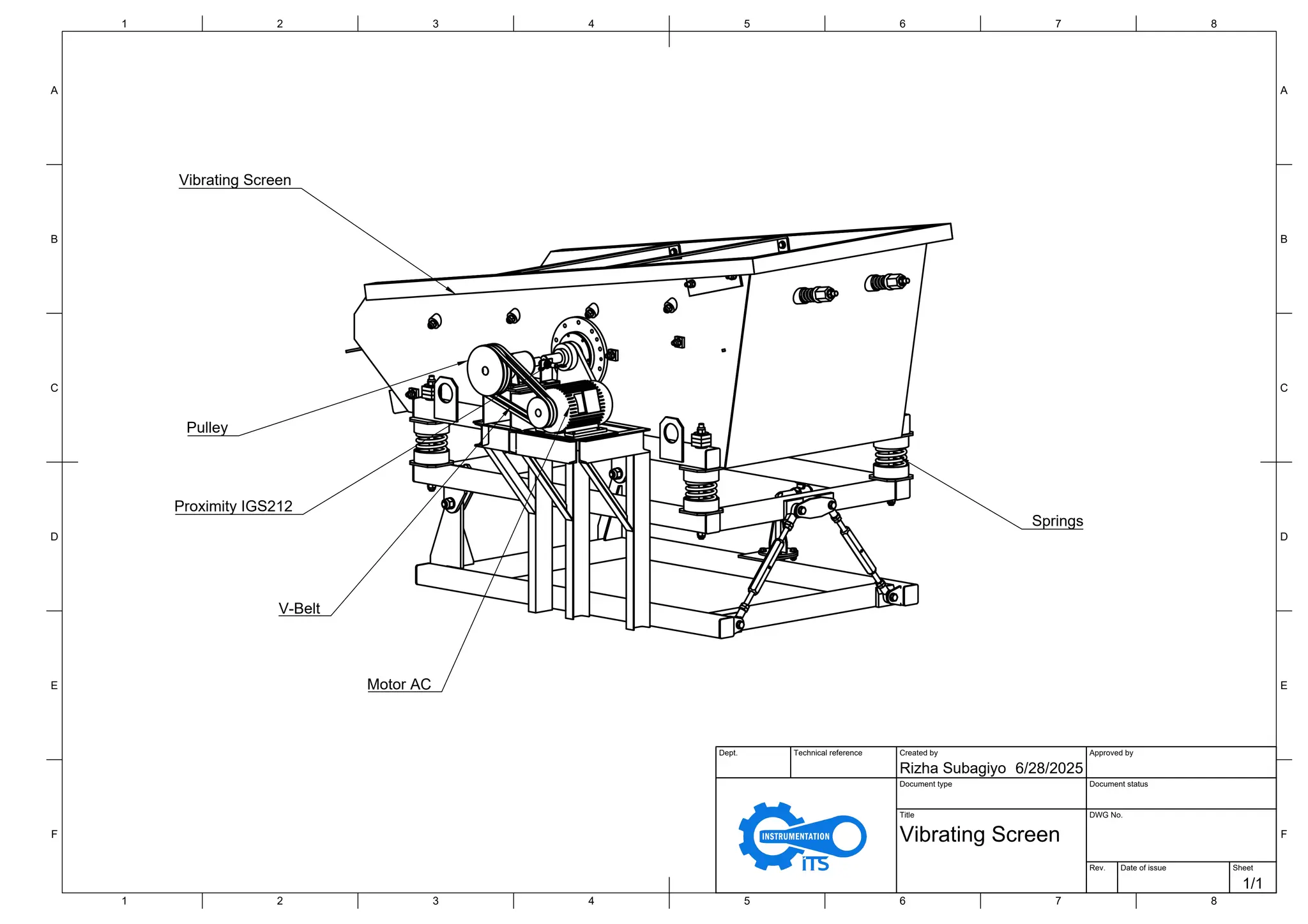 Draw Vibration Screen pada industi semen | PDF
