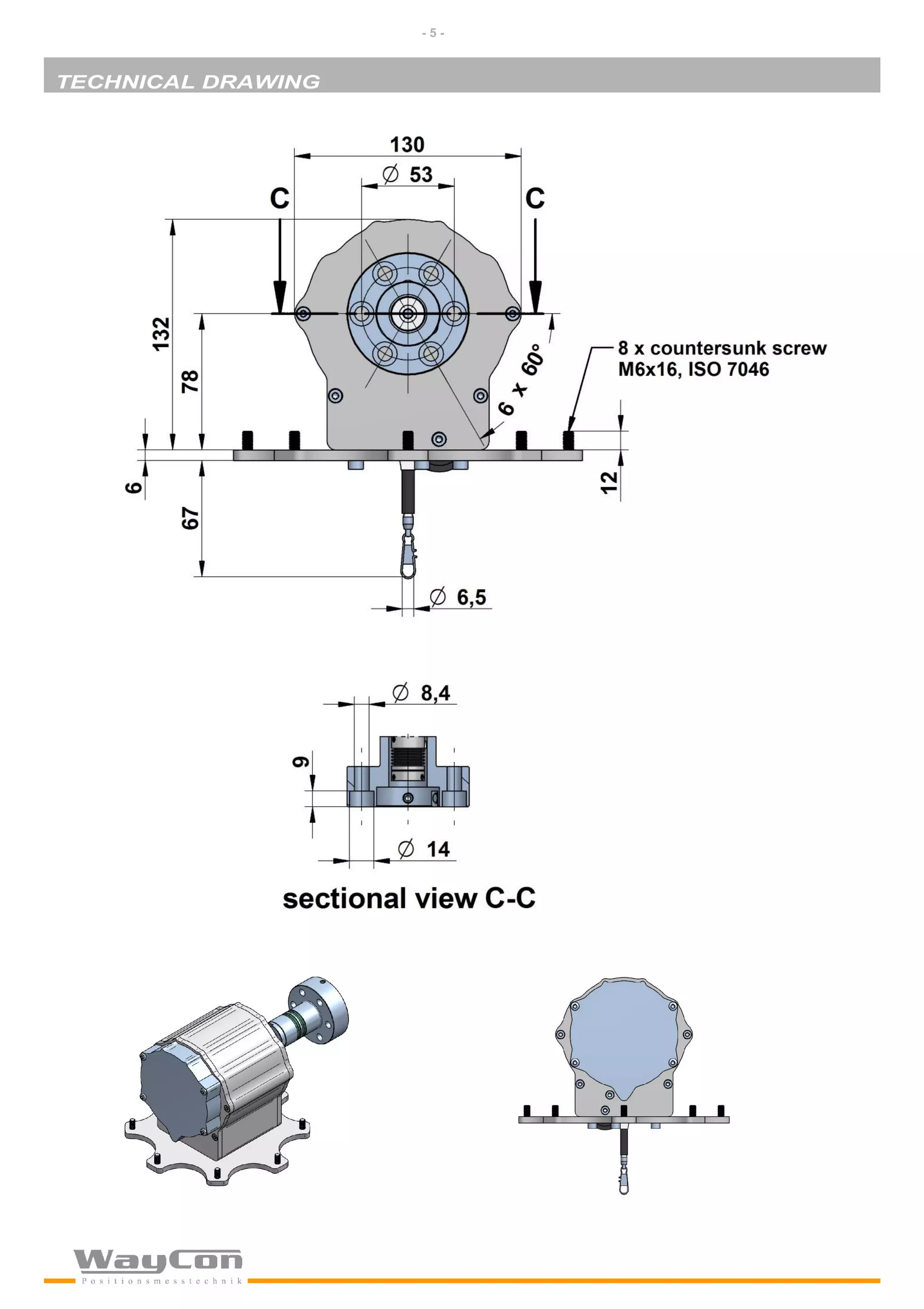 Draw wire sensor Series SX200 | PDF