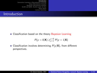 Dr azimifar pattern recognition lect4 | PDF