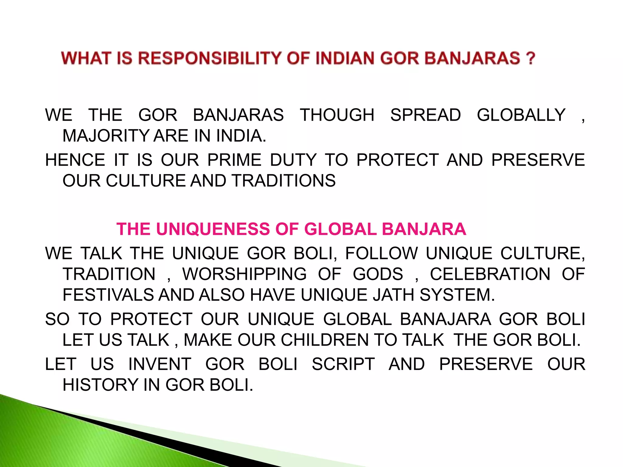 Dr b.nehru rathod gor banjara culture,tradition,festivals and jath ...