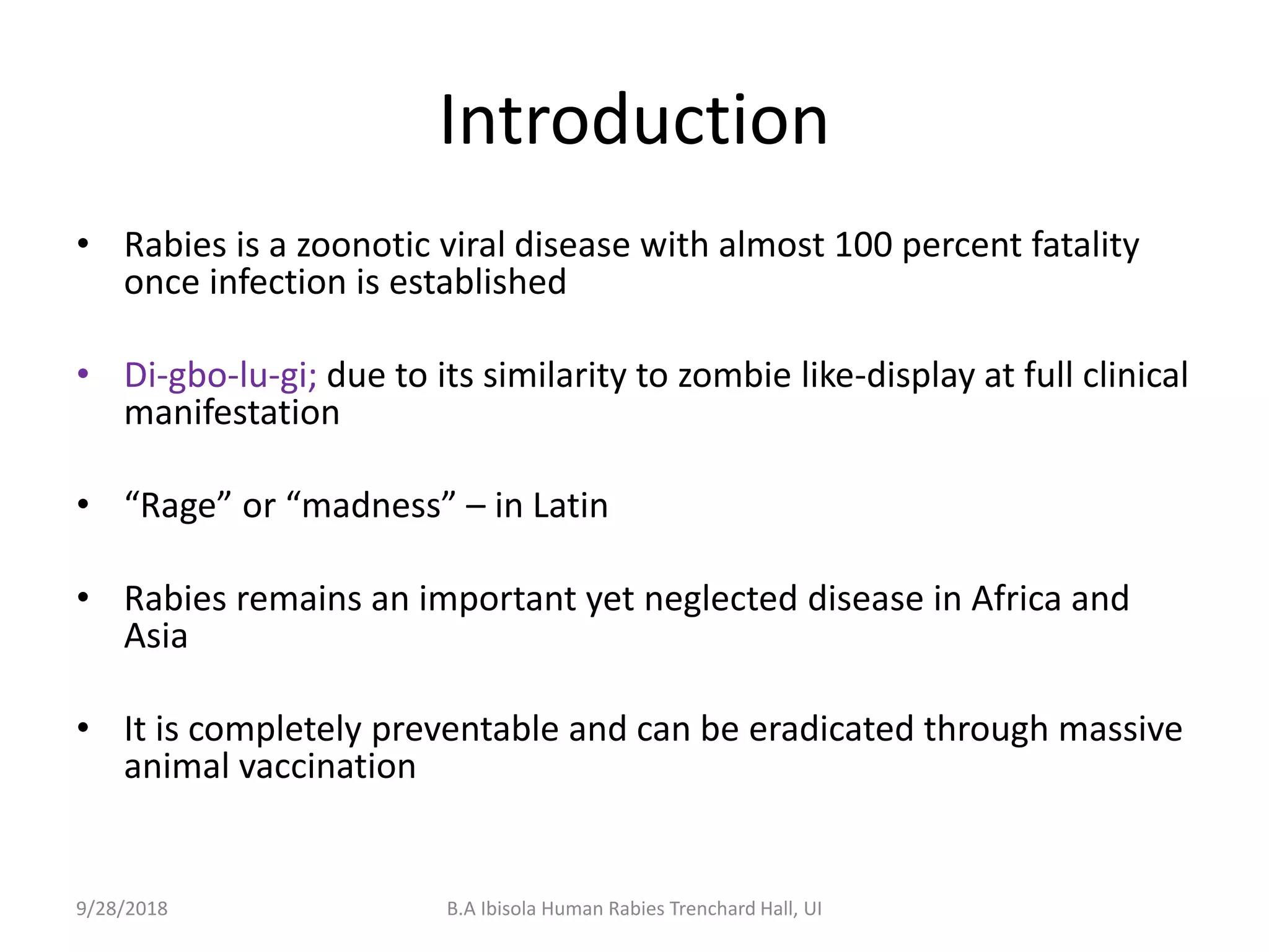 Human Rabies | PPTX | Infectious Diseases | Diseases and Conditions