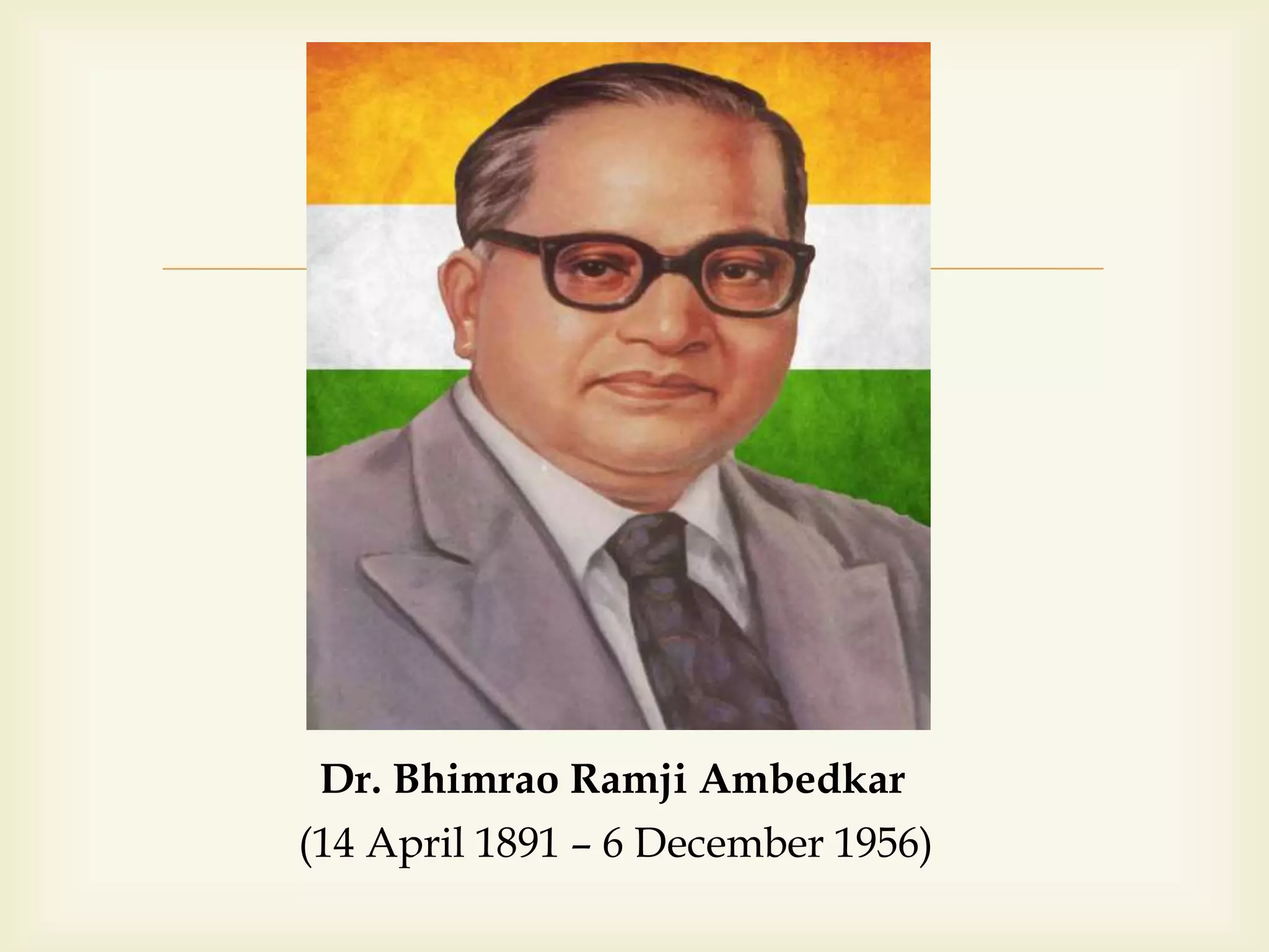 Dr Br Ambedkar A Social Reformer Ppt