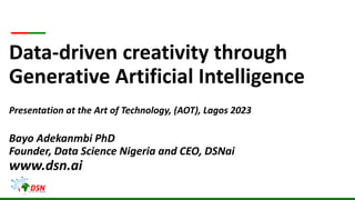Data-driven creativity through Generative Artificial Intelligence.pdf