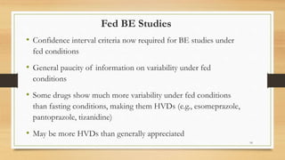 Bioequivalence of Highly Variable Drug Products | PPTX