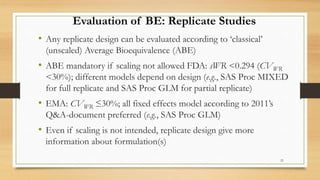 Bioequivalence of Highly Variable Drug Products | PPTX