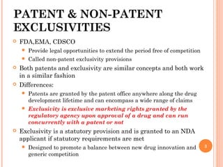 Non-Patent Exclusivities | PPT
