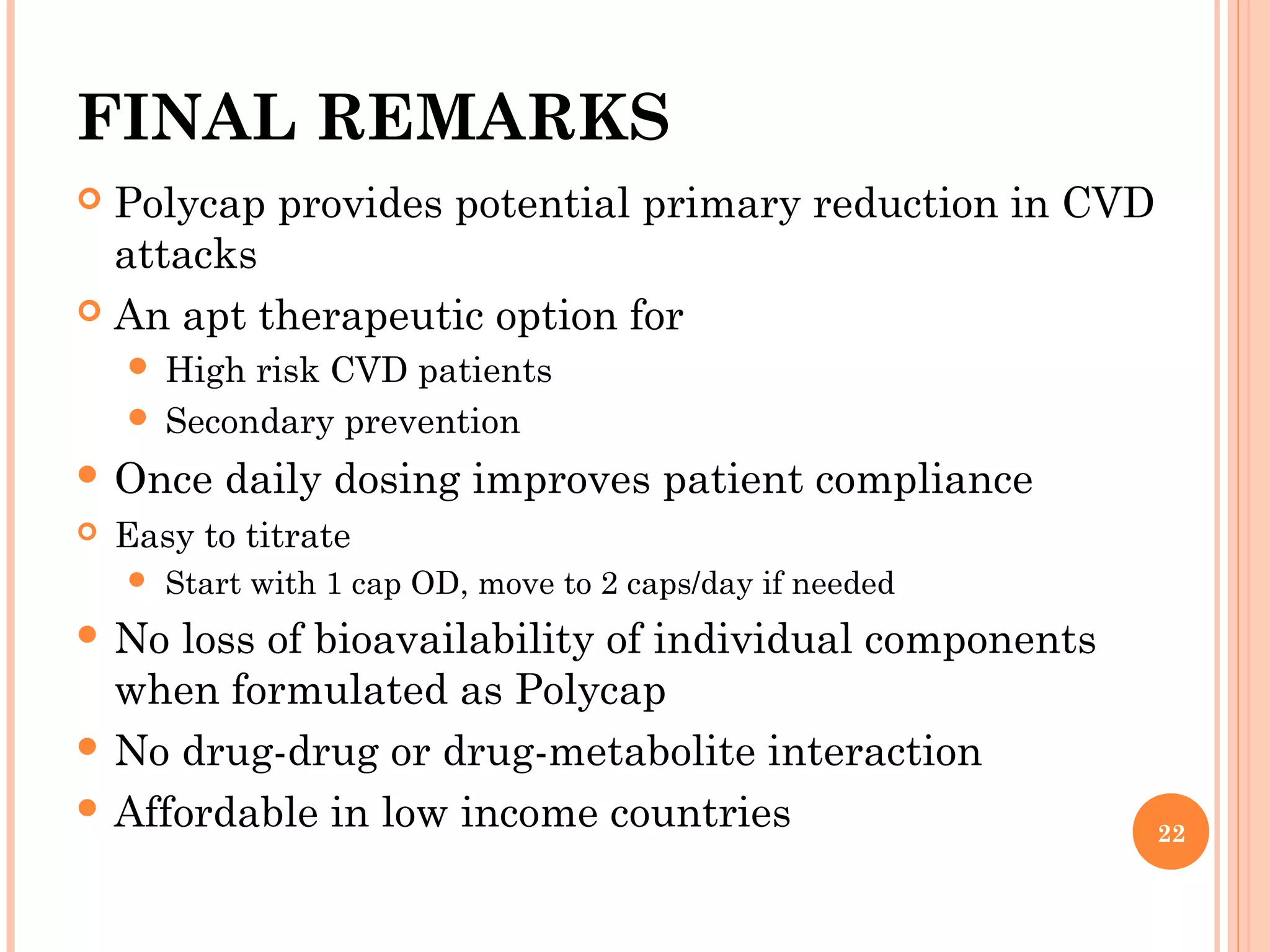 Polypill for primary and secondary preventions of cardiovascular | PPT ...
