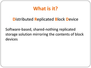 Introduction to DRBD | PPT