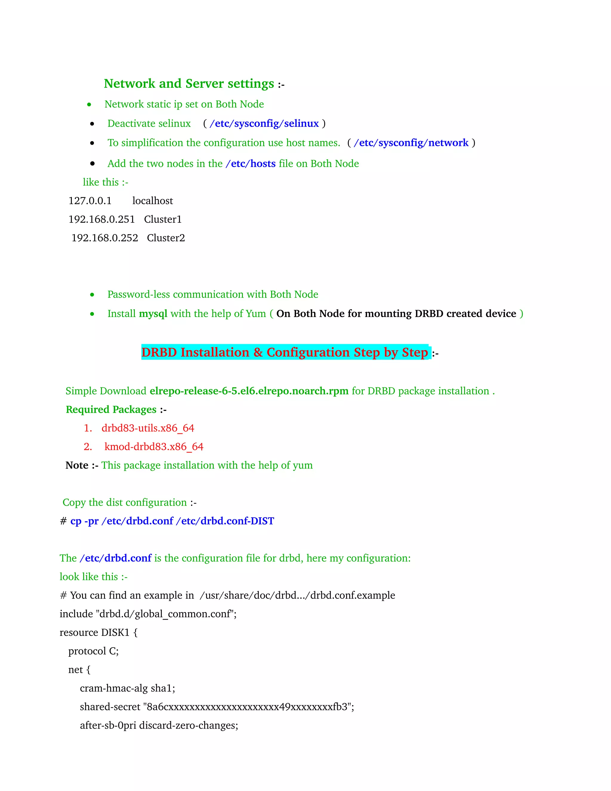 MySQL with DRBD/Pacemaker/Corosync on Linux | PDF