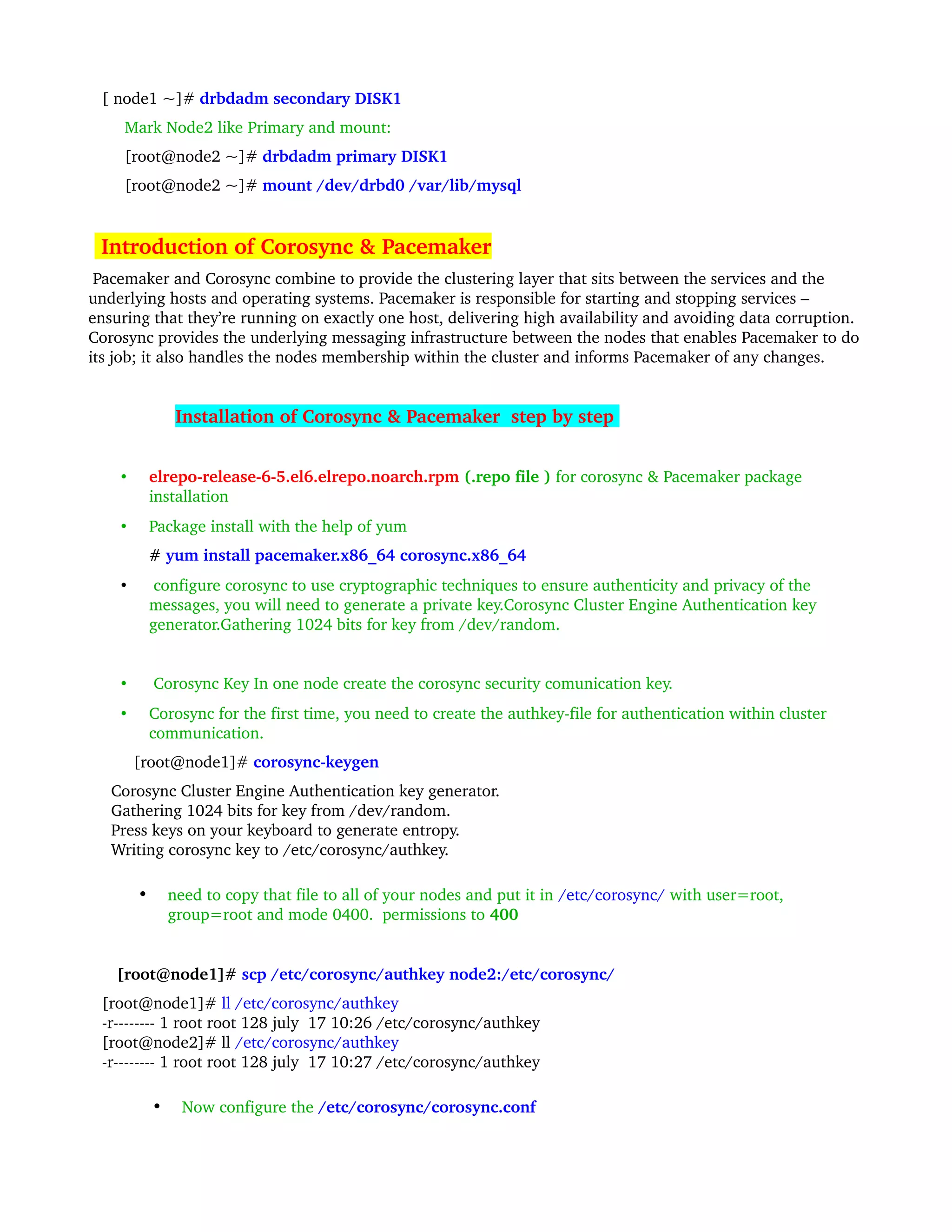 MySQL with DRBD/Pacemaker/Corosync on Linux | PDF