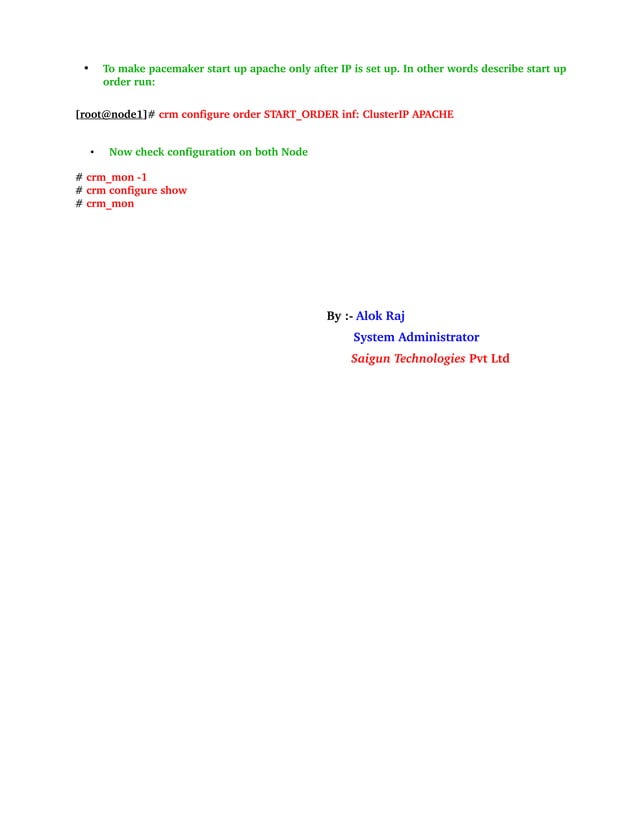 Mysql With Drbdpacemakercorosync On Linux Pdf